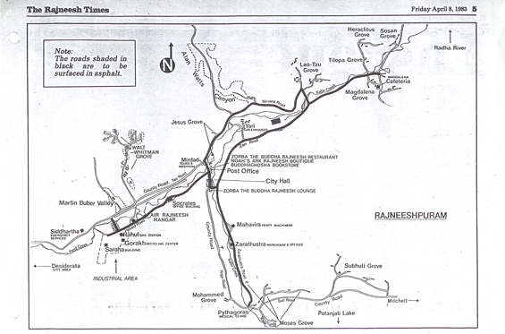 Rajneeshpuram map | Osho News