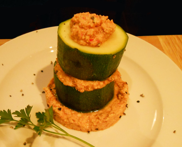 Courgette Hummus Stack | Osho News