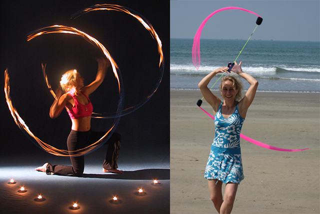 Savitri-fire-and-poi-dancing | Osho News