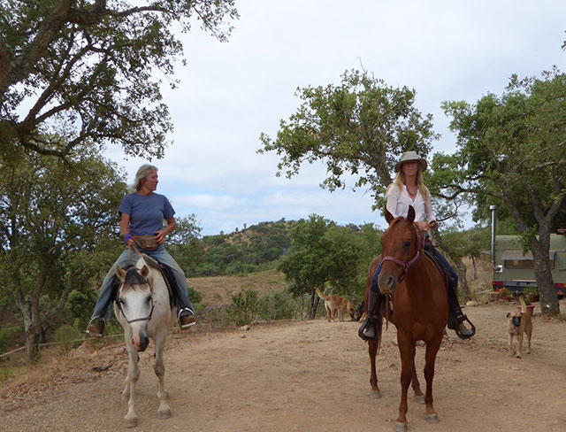 Two old cowgirls, still riding the range after all these years (with ...