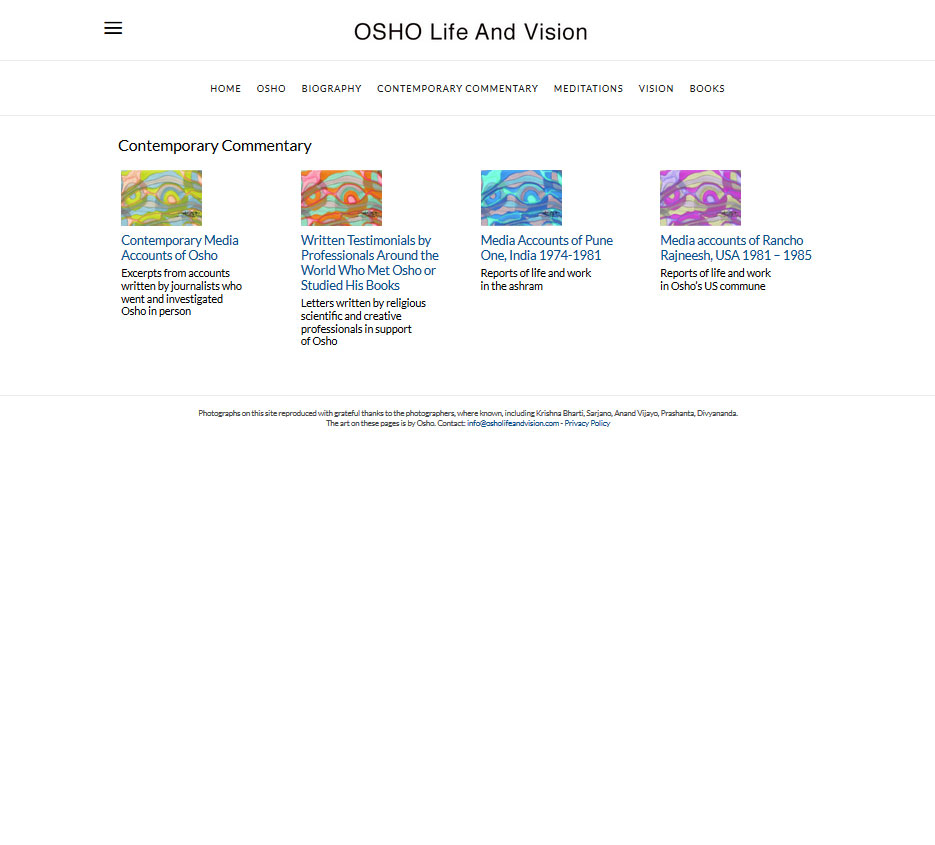 OSHO Life and Vision | Osho News