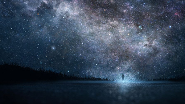 man surrounded by stars | Osho News